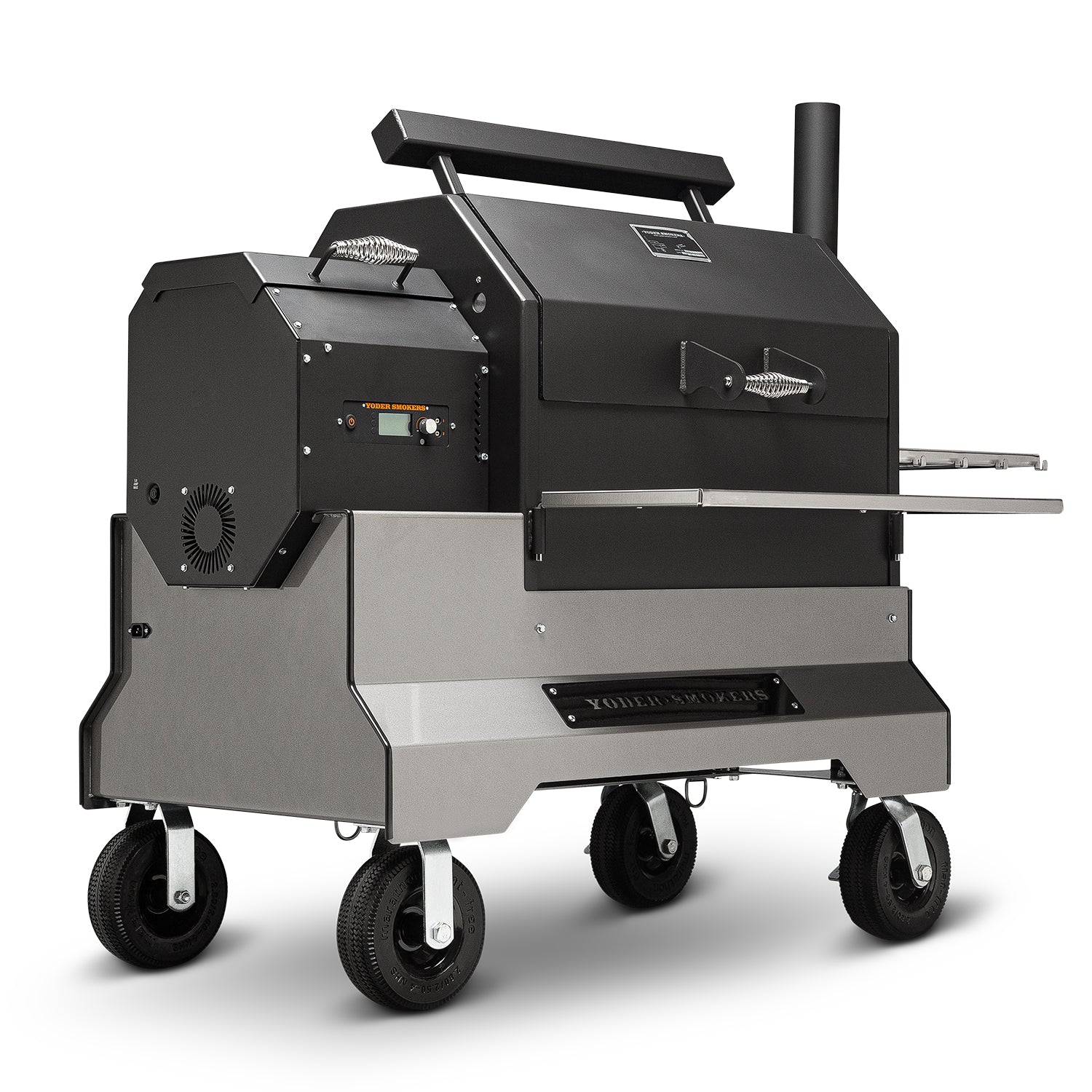 Yoder Smokers YS640s Pellet Grill on Competition Cart (Silver) + T-Sta – Outdoor Home
