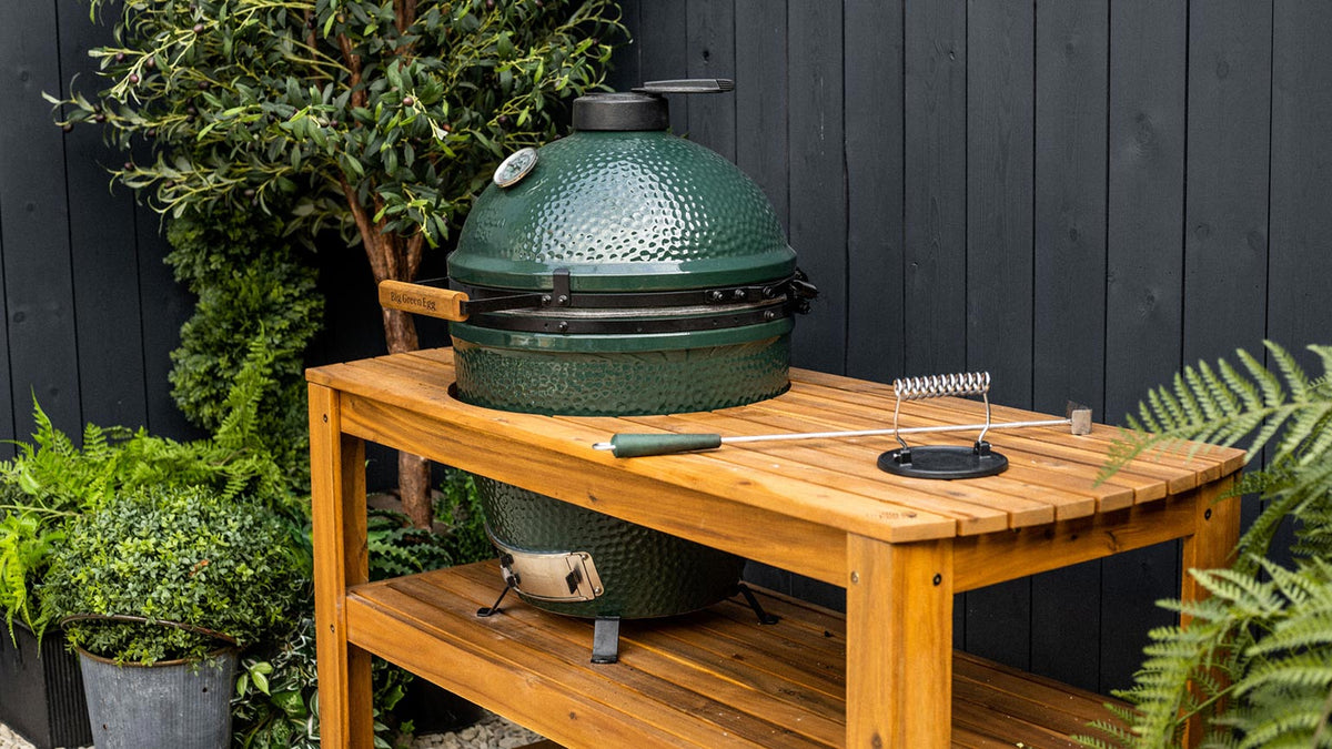 Acacia Tables & Modern Farmhouse-Style Tables for a Big Green Egg ...