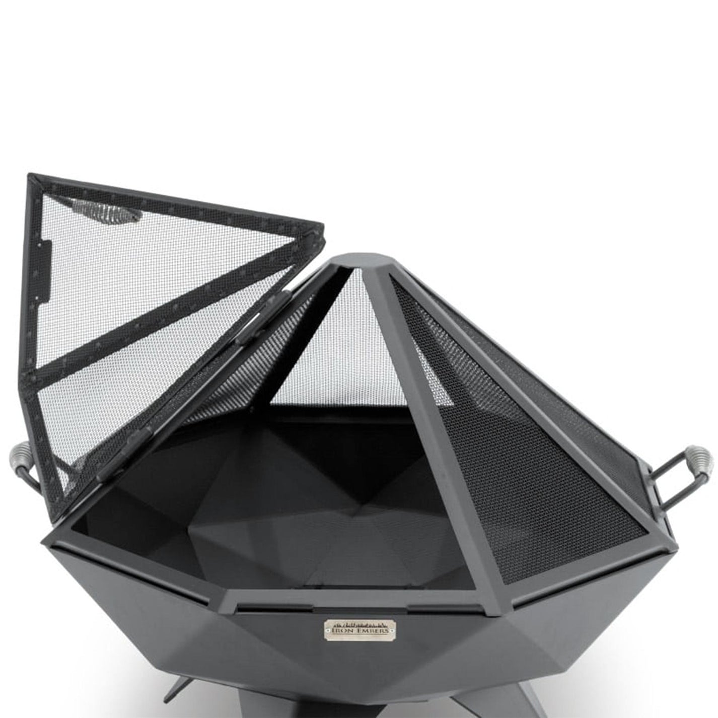 Iron Embers 3' Polygon Fire Pit Package with Spark Screen (Double Door ...